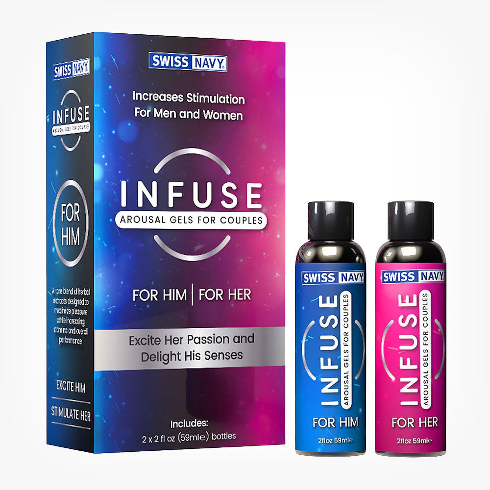 Set 2 x gel, Swiss Navy Infuse 2in1 Arousal, unisex, pentru cresterea – Intimax - hipermarket adult
