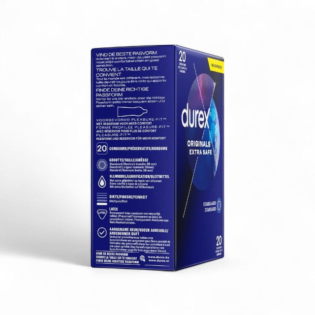 Prezervative clasice Durex Originals Extra Safe, lubrifiate si reziste ...