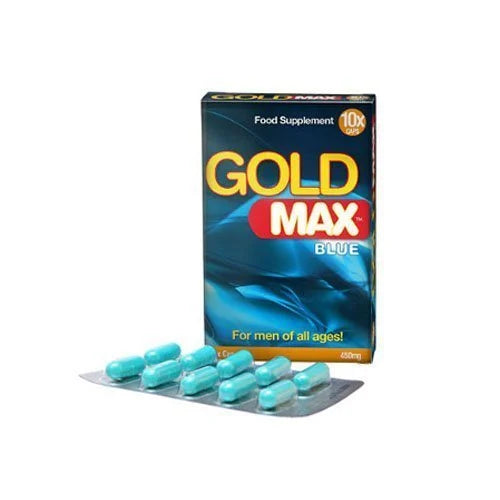 Capsule GOLD MAX Blue, pentru potență masculină, erecții susținute și ...