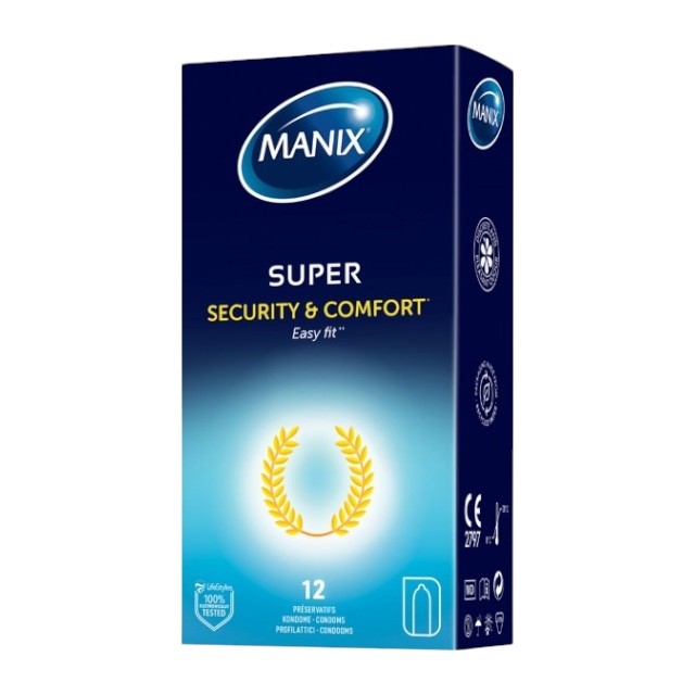 Prezervative MANIX Super, din latex, lubrifiate, confortabile și rezis ...