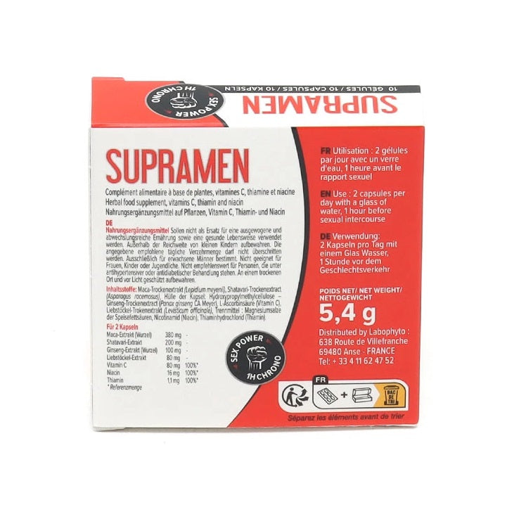 Capsule SUPRAMEN Sexual Power 4 in 1, Labophyto, potenta, erectie, int ...