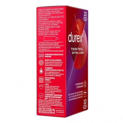 Prezervative ultra subtiri Durex Thin Feel, Extra Lubrifiate, 56 mm, 1 ...